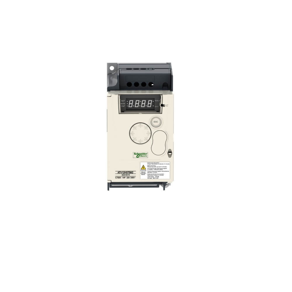 ATV12H075M2 variable speed drive, Altivar 12, 0.75kW, 1hp, 200 to 240V ...